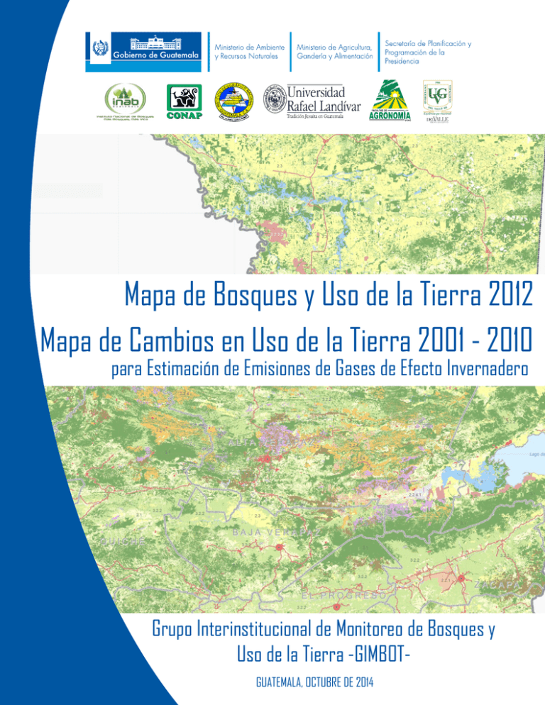 Mapa de bosques y Uso de la Tierra 2012 y Mapa de