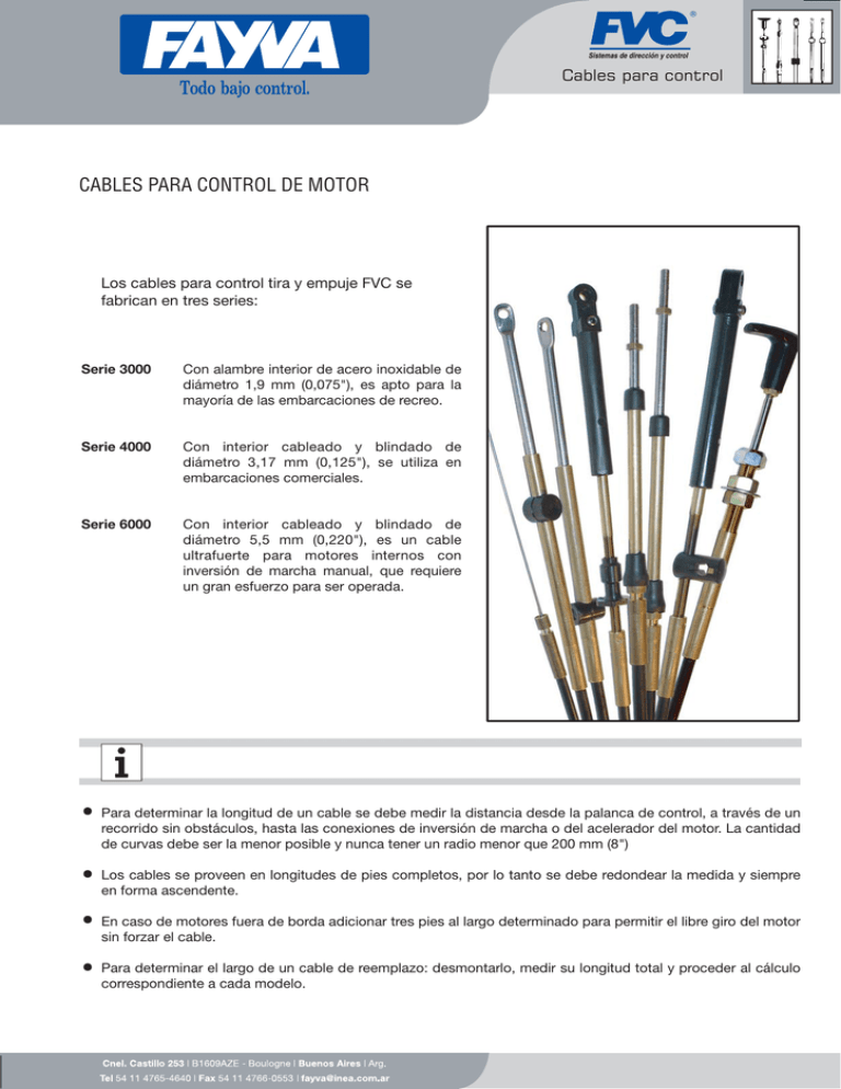 cables para control de motor