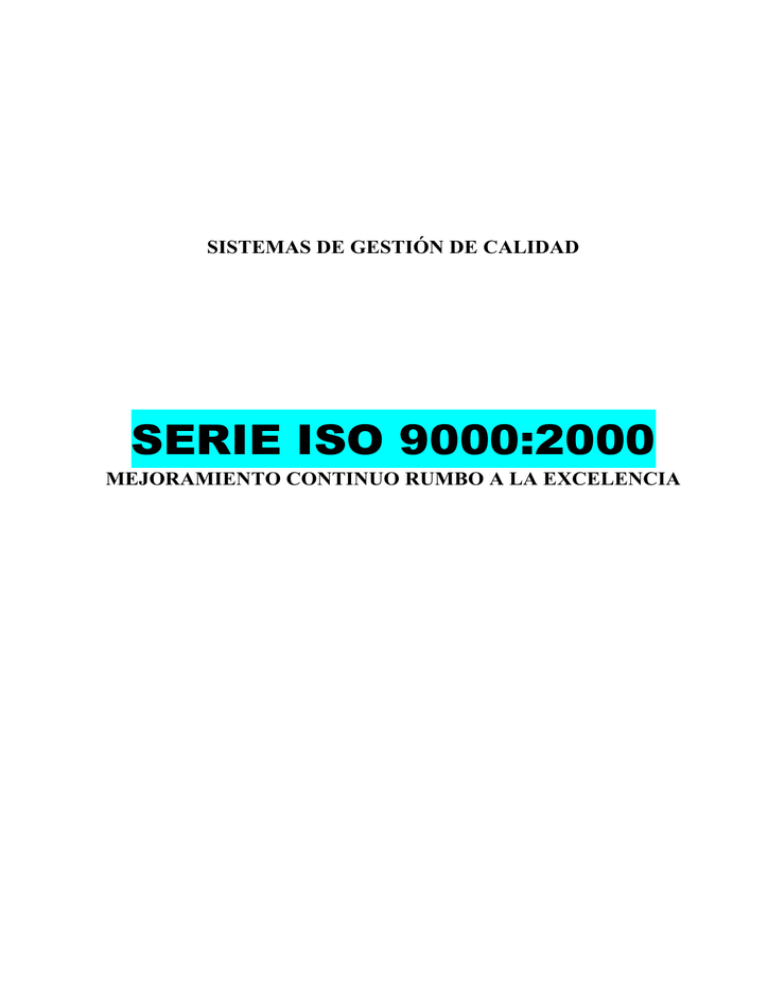 sistemas de gestion de calidad