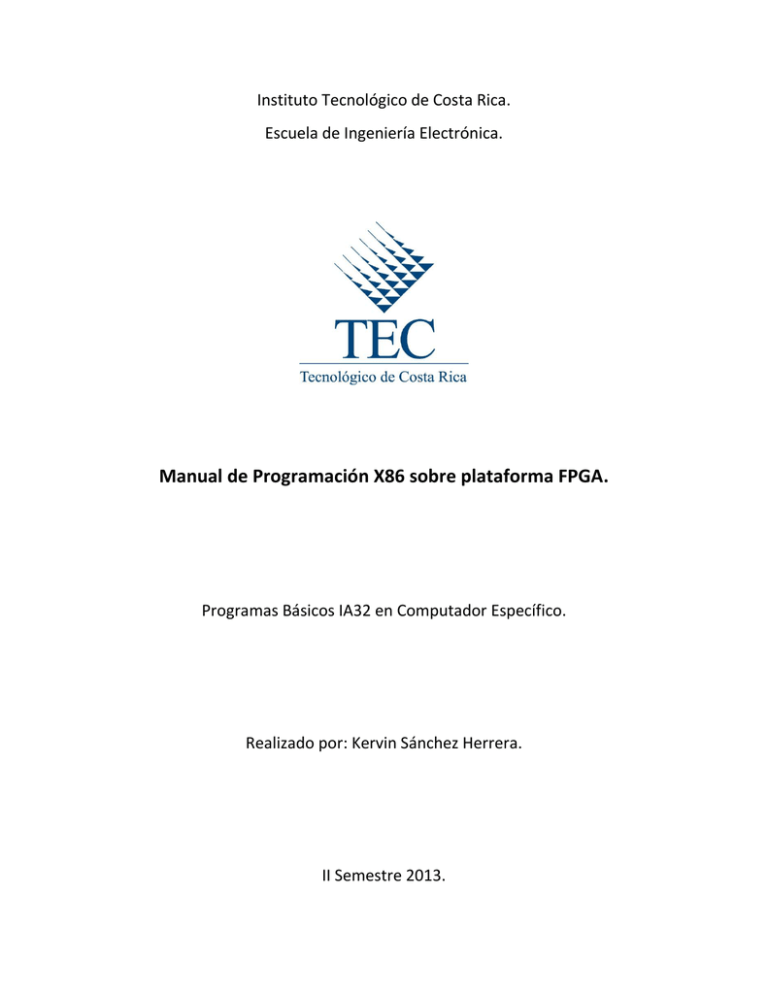 Manual de Programaci.. - Escuela de Ingeniería Electrónica