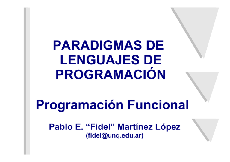Programas Funcionales