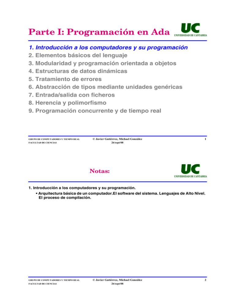 Introducción a los computadores y su programación