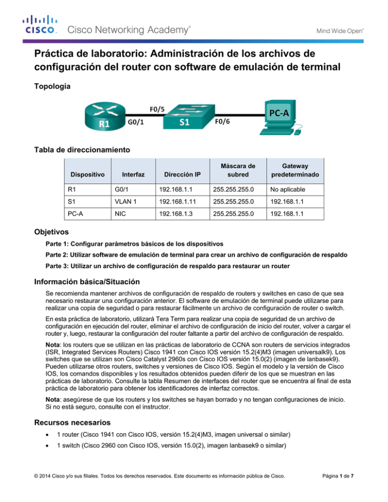 Práctica de laboratorio: Administración de los archivos de