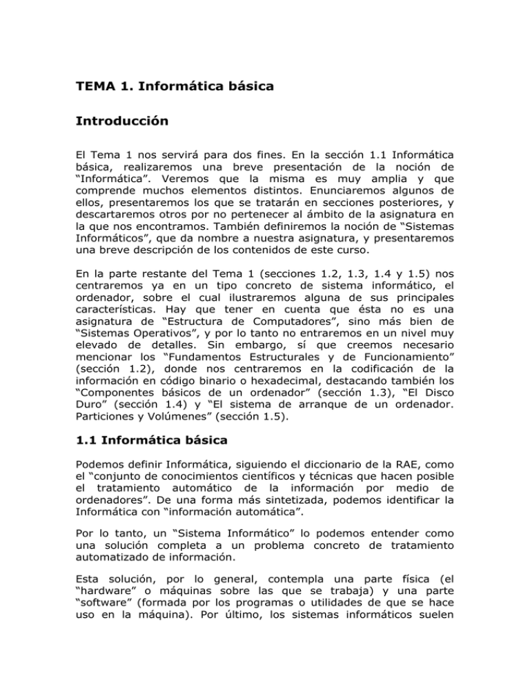 El ordenador. Fundamentos estructurales y de funcionamiento