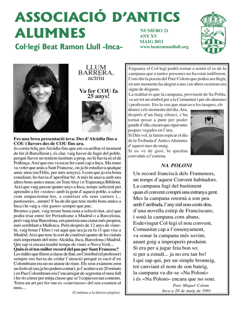 FULL 21.pmd - Beat Ramon Llull