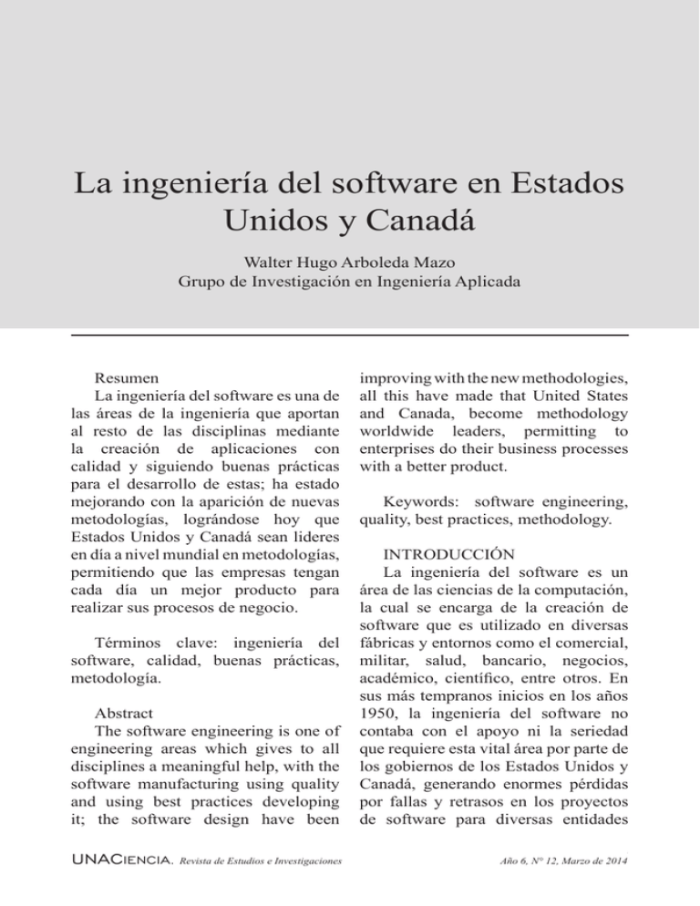 La ingeniería del software en Estados Unidos y