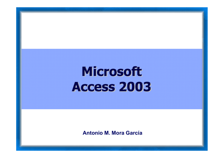 Introducción a Access 2003