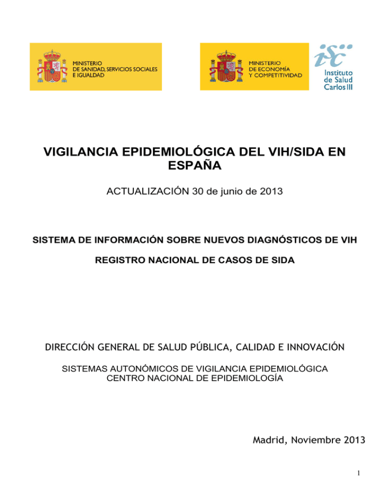 Vigilancia Epidemiológica Del Vih Sida En España