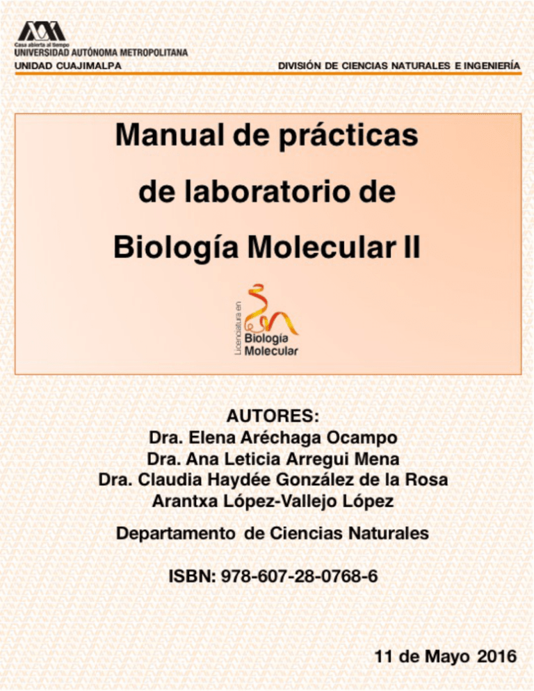 Manual de prácticas delaboratorio de Biología