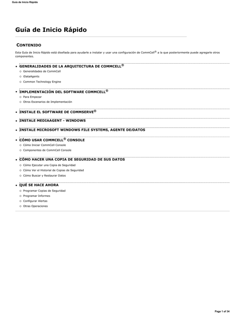 Guía de Inicio Rápido