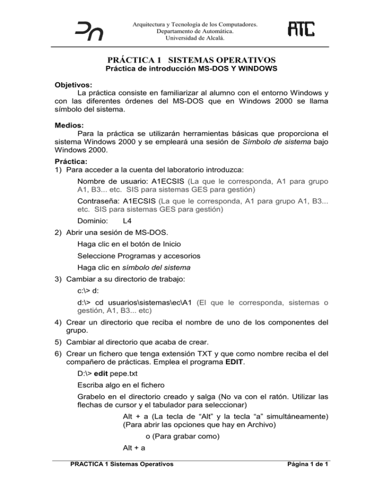 PRÁCTICA 1 SISTEMAS OPERATIVOS