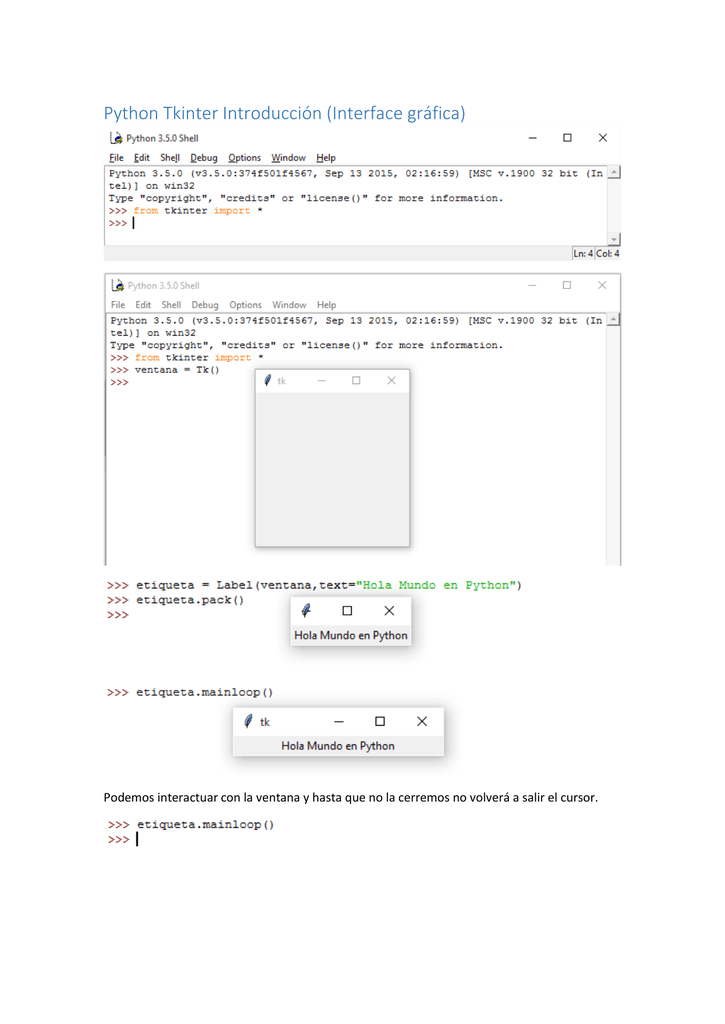 Python Tkinter Introducción (Interface gráfica)
