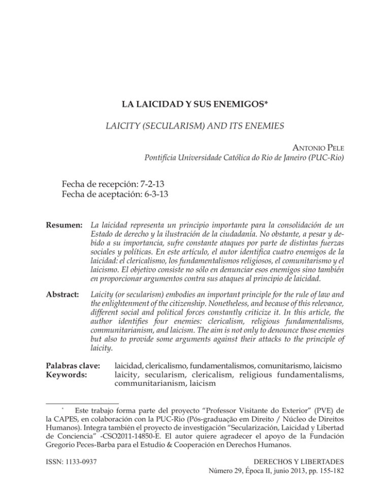 La laicidad y sus enemigos - e
