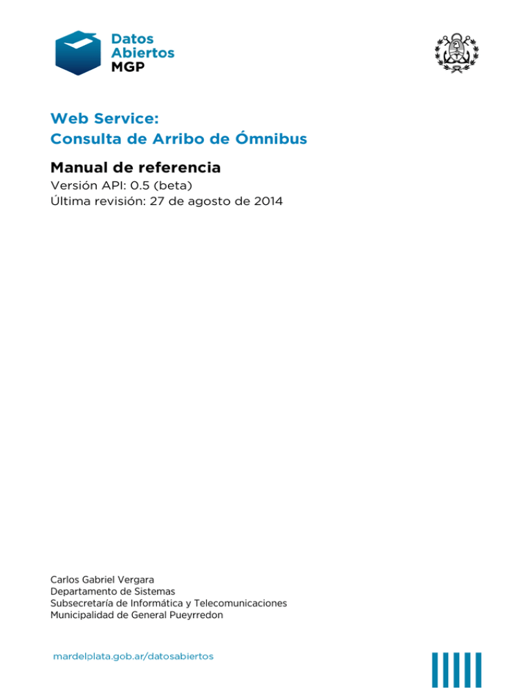 Consulta de Arribo de Ómnibus API