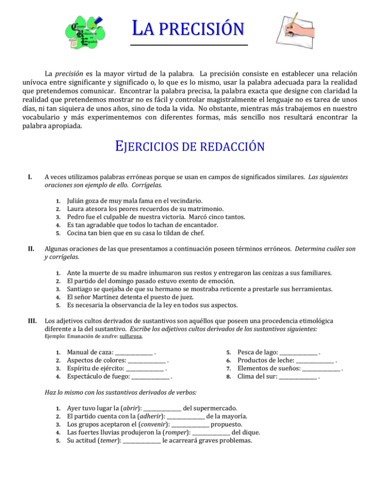 LA PRECISIÓN