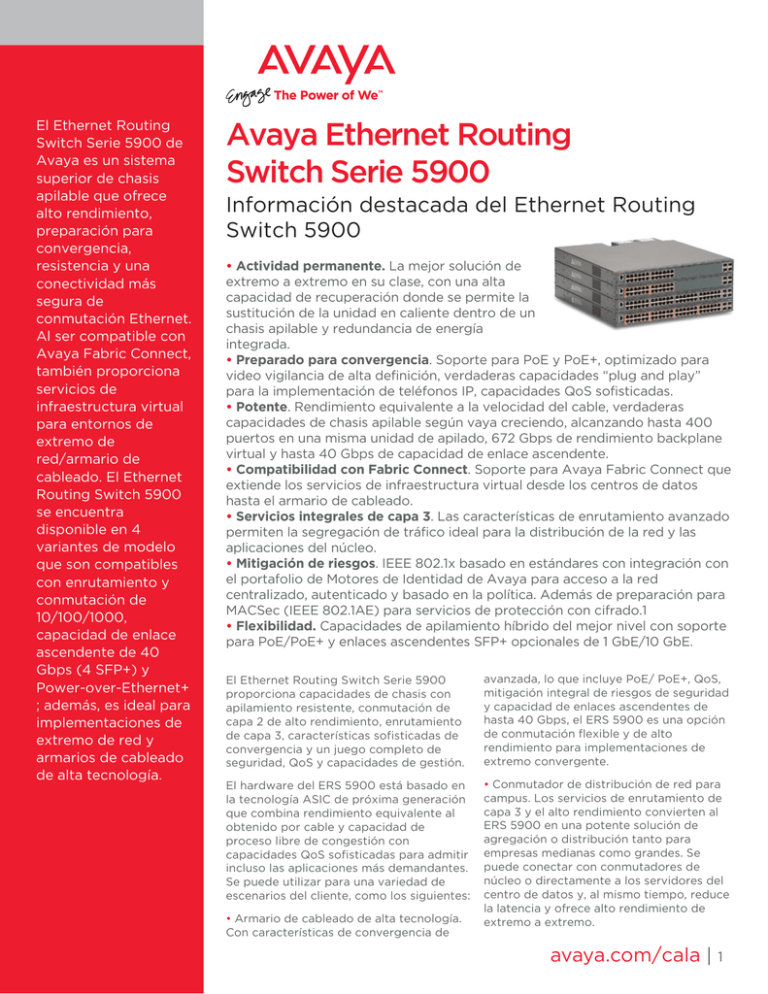 Avaya Ethernet Routing Switch Serie 5900