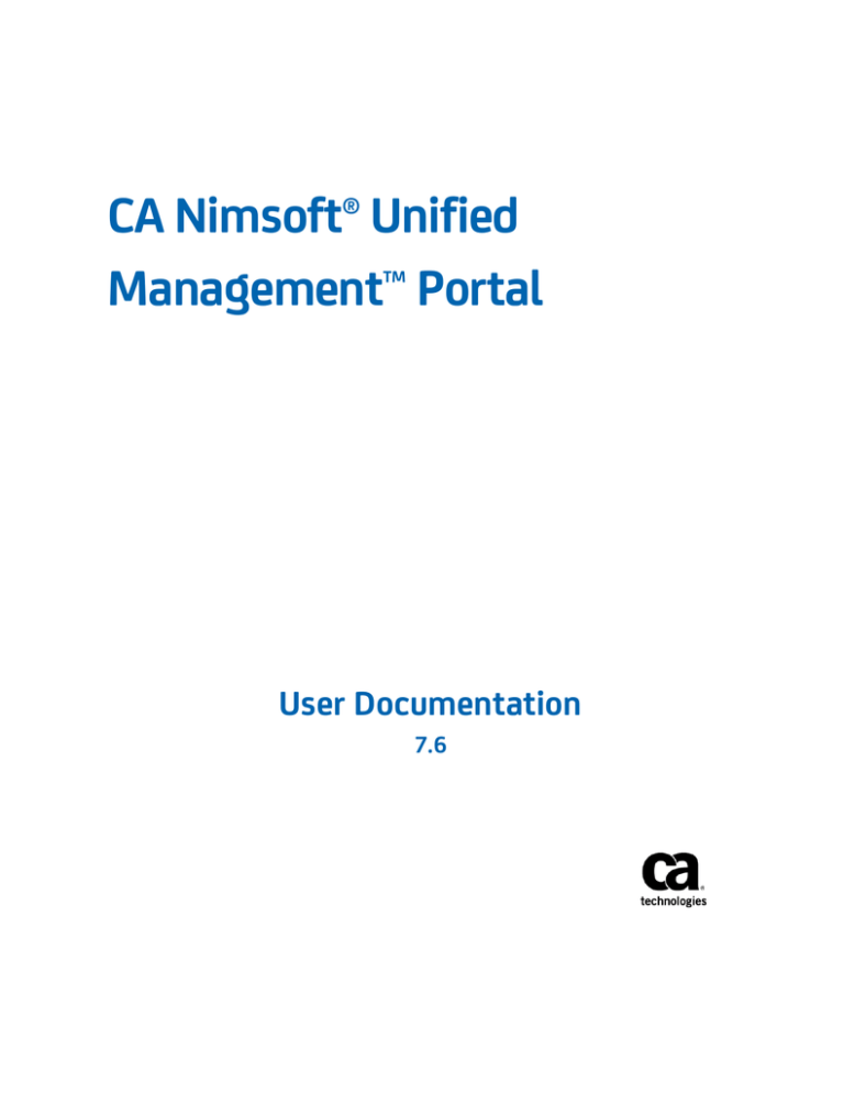 Cuadro de mandos - CA Unified Infrastructure Management