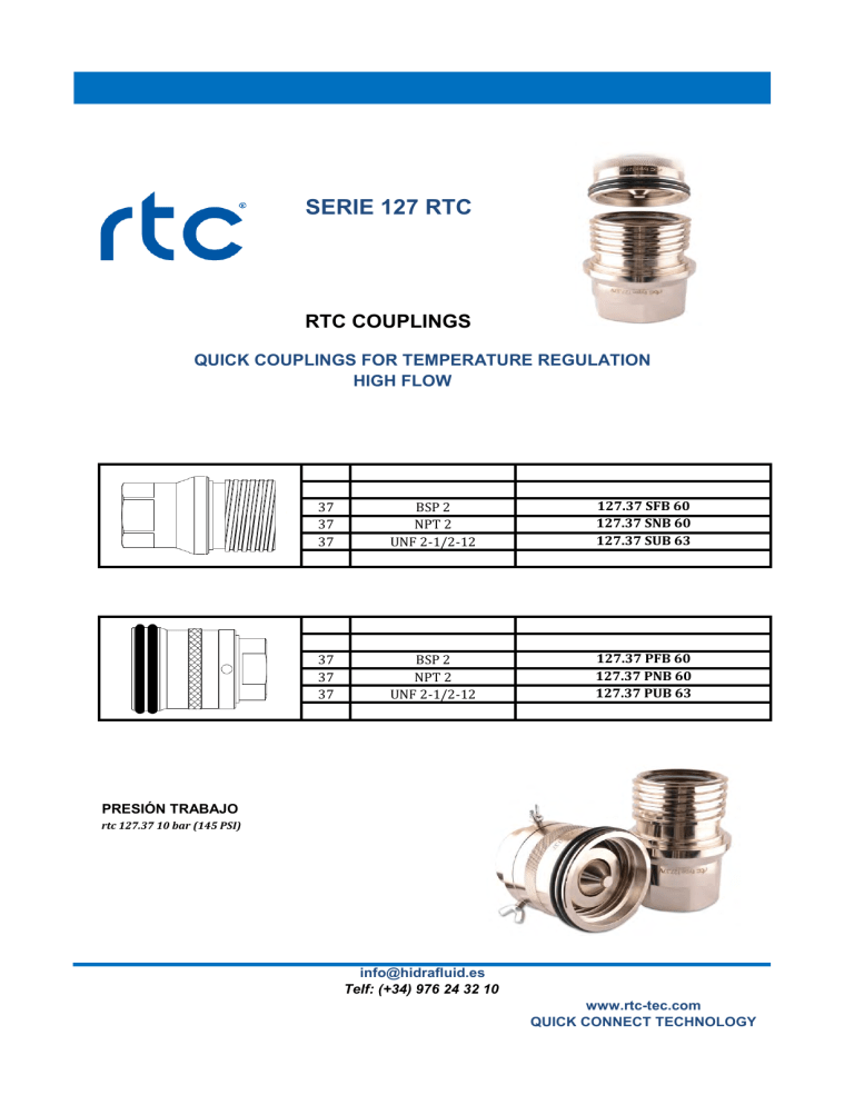 SERIE 127 RTC COUPLINGS