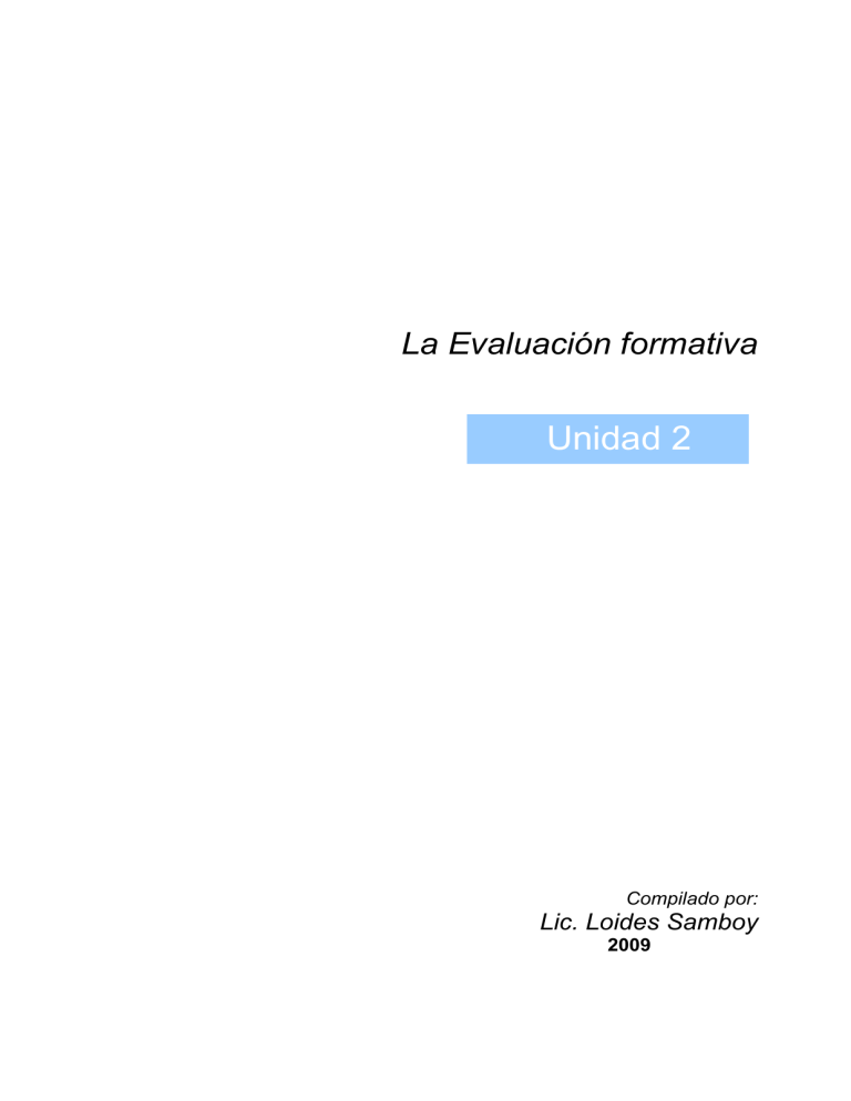 evaluación formativa