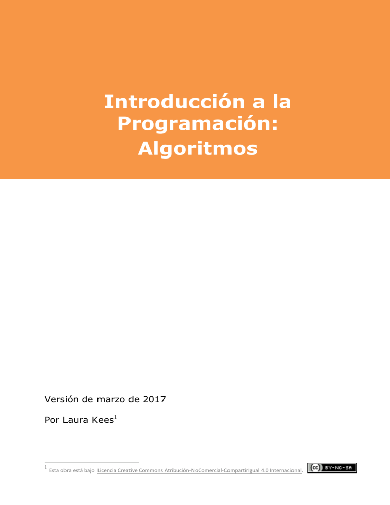 Introduccion a la programacion algoritmos