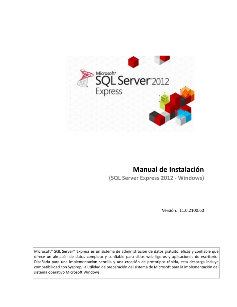 Manual de instalación SQLServer Express 2012