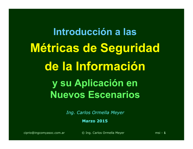 metricas y nuevos escenarios