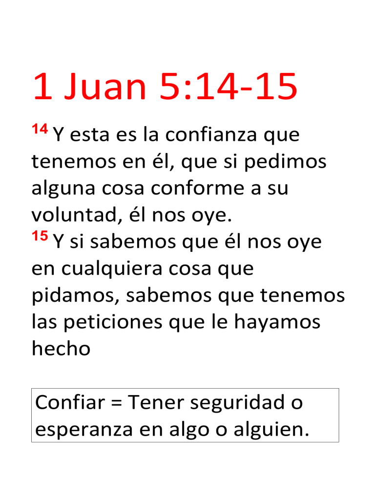 1 Juan 5 14