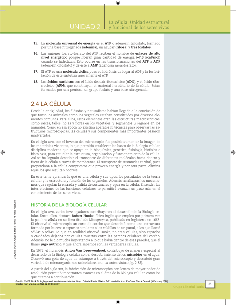 Biología general los sistemas vivientes ---- (BIOLOGÍA GENERAL LOS ...