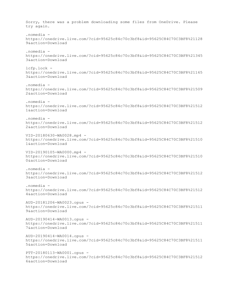 Download Errors
