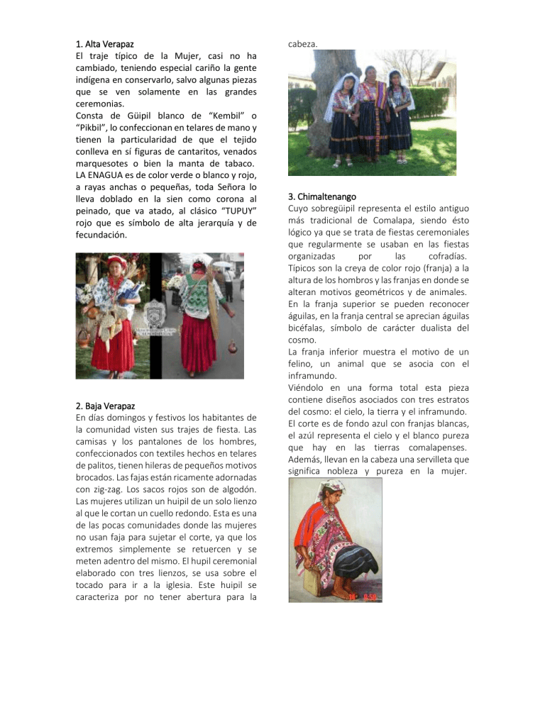 TRAJES TIPICOS DE GUATEMALA