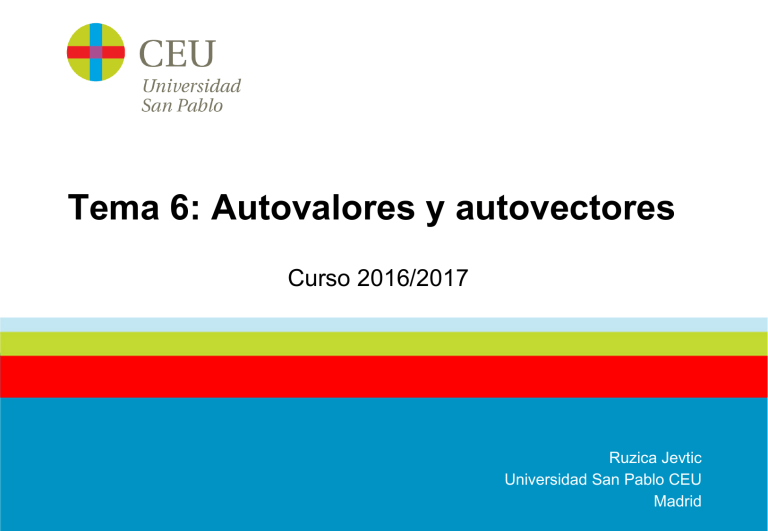 Tema 6 Autovalores Y Autovectores