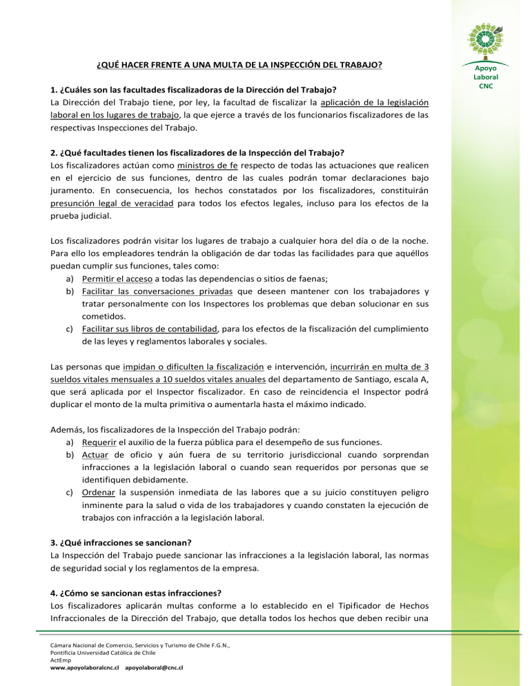 Multa Inspección del Trabajo: ¿Qué Hacer? Guía para Empresas