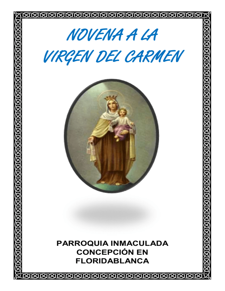 NOVENA VIRGEN DEL CARMEN