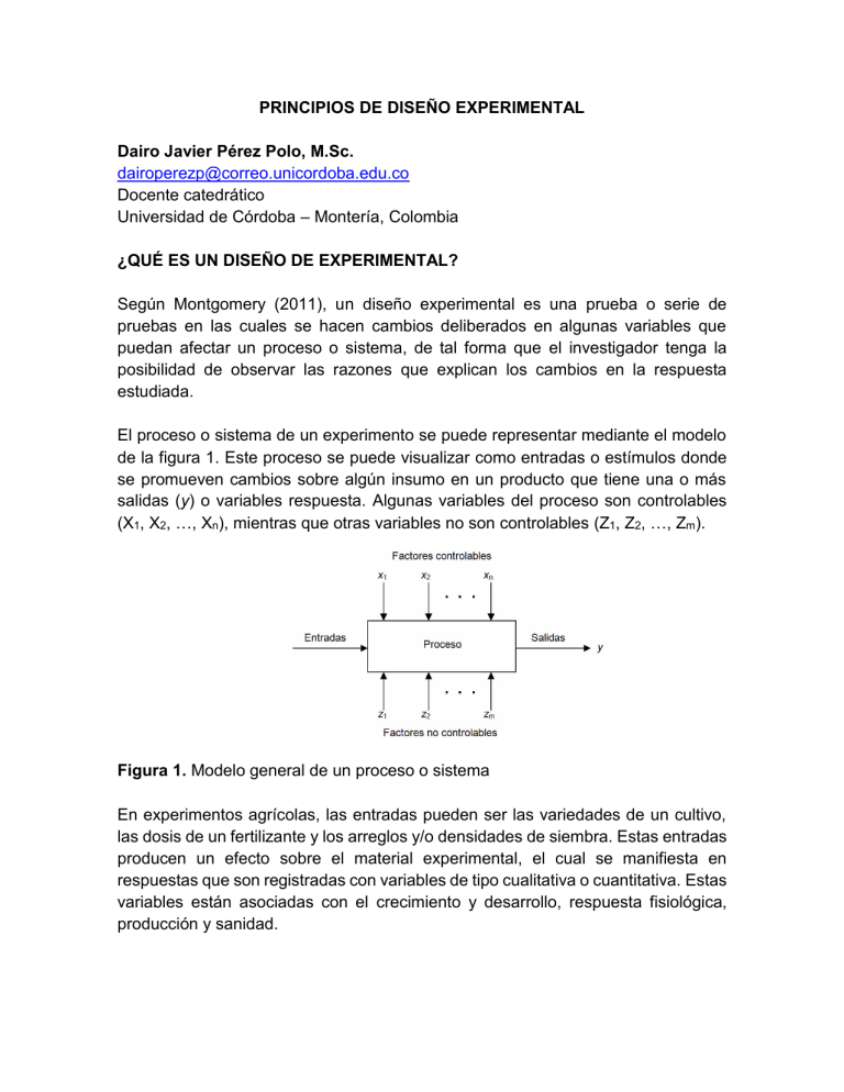 PRINCIPIOS DE DISEÑO EXPERIMENTAL