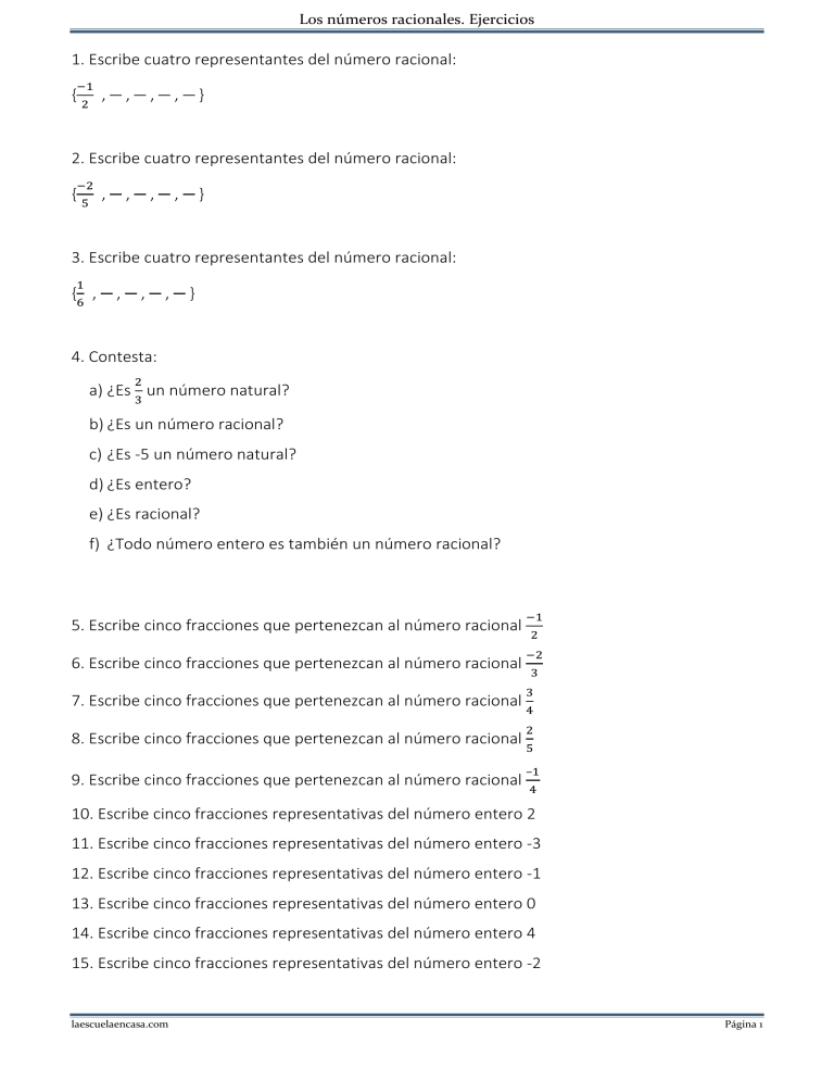 04 los numeros racionales ejercicios