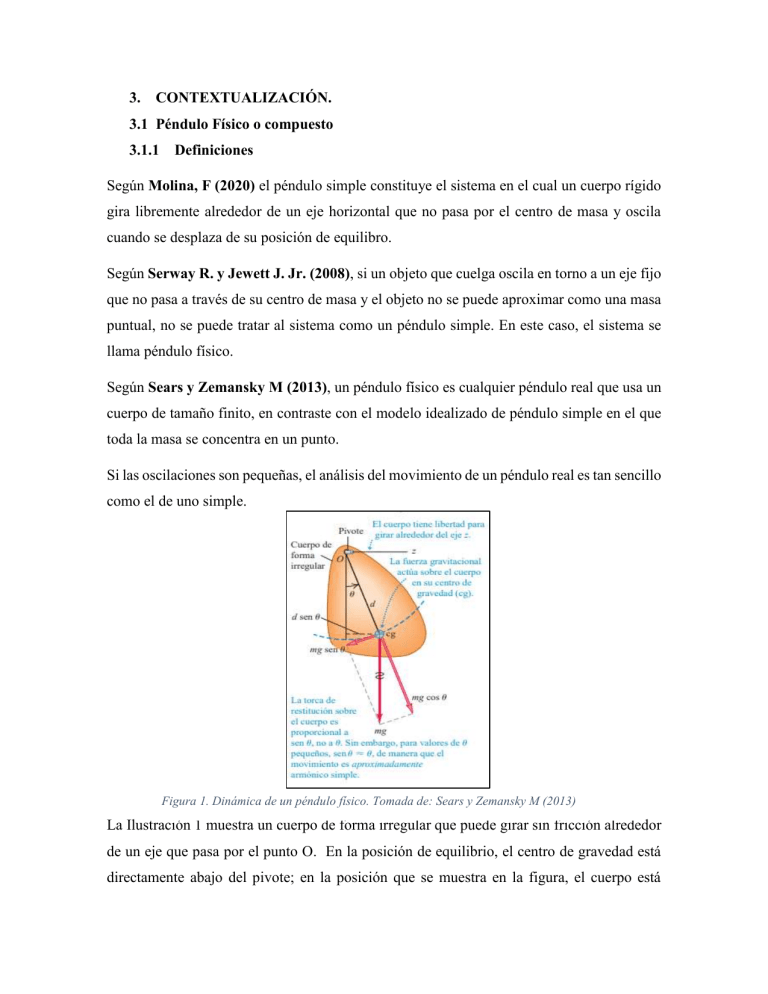 CONTEXTUALIZACIÓN pendulo fisico