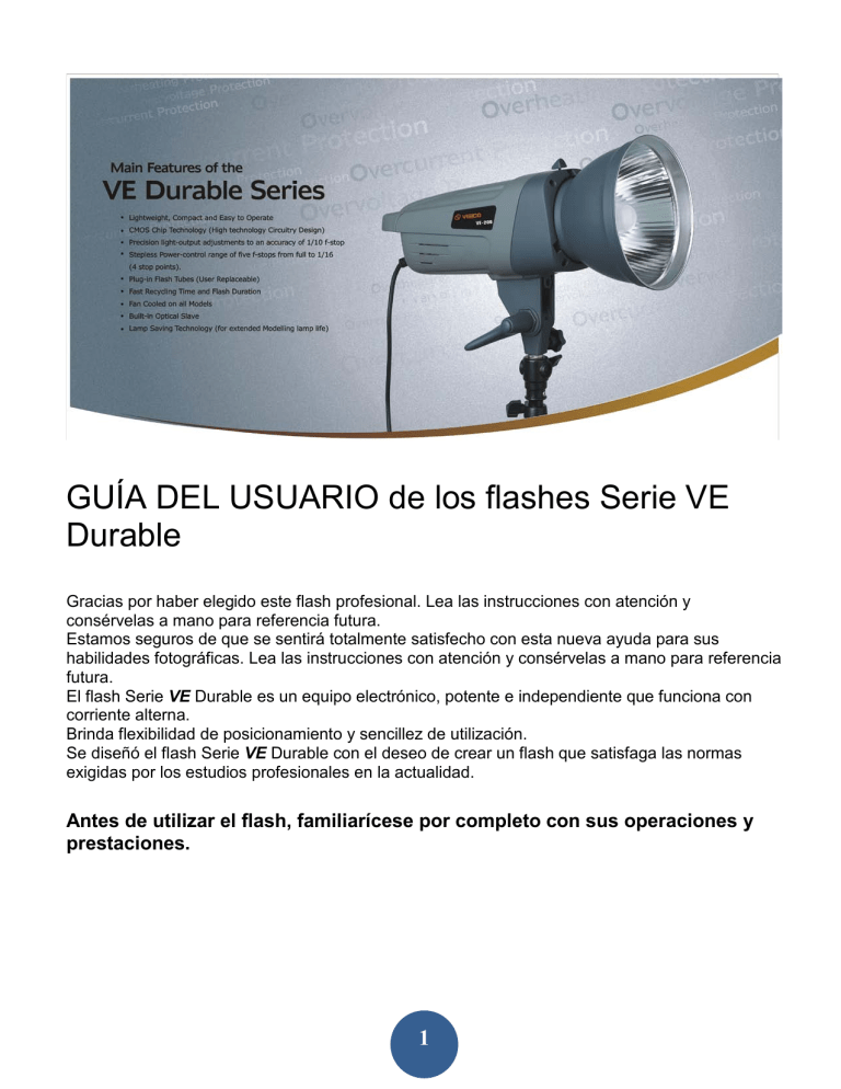 Manual flash Visico serie VE