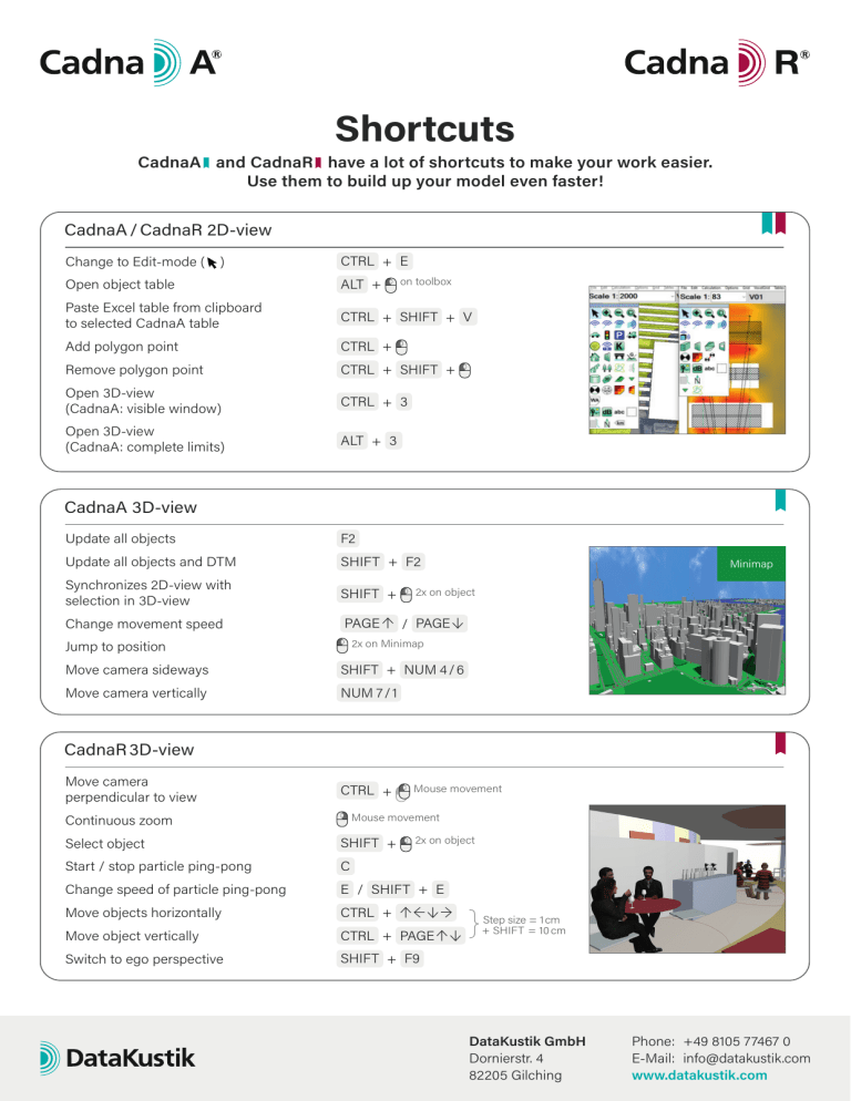 CadnaA/R Shortcuts & Tips: Acoustic Simulation Guide
