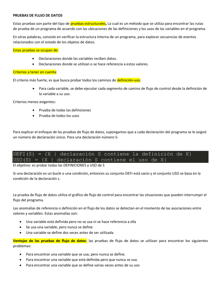 Pruebas de Flujo de Datos: Guía Completa