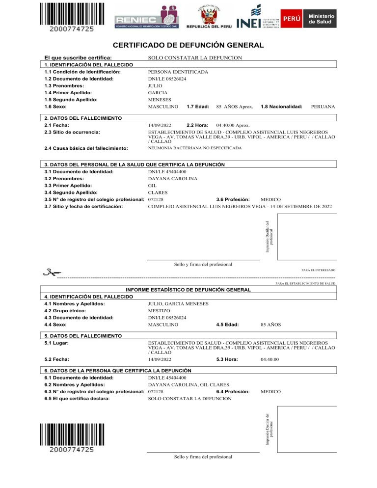 Acta De Nacimiento Y Acta De Defunci N Pdf Certificado De Ideasacta De Nacimiento