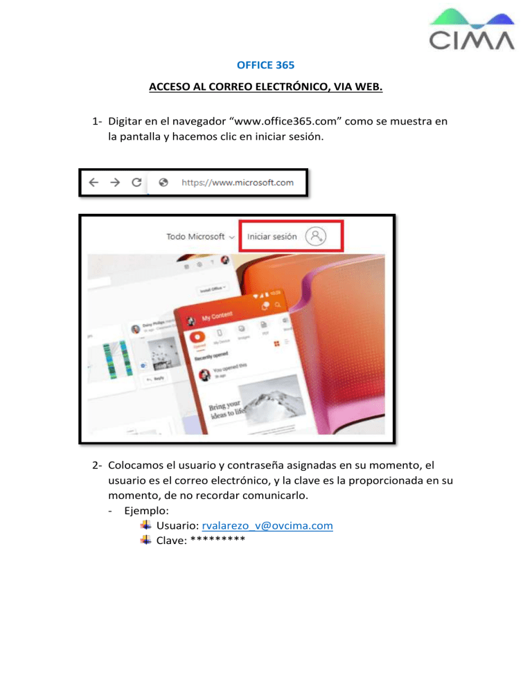 ACCESO Y USO CORREO ELECTRÓNICO