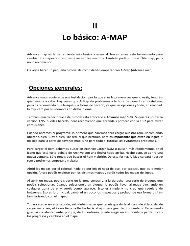 II. Lo básico - A-MAP