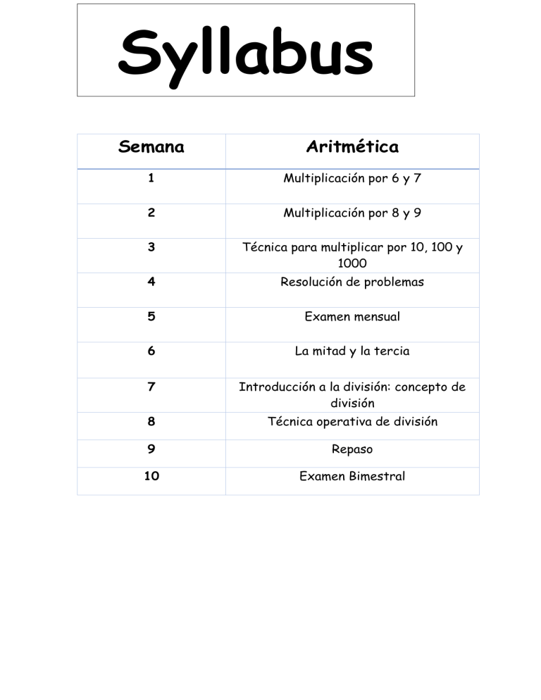Syllabus