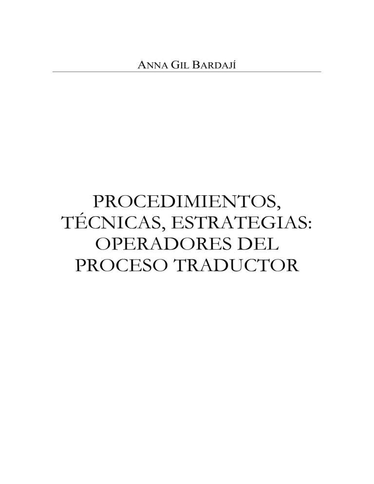 Procedimientos de traducción