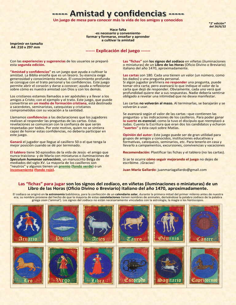 Amistad y Confidencia 2da Edicion