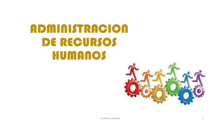 ADMINISTRACION DE RECURSOS HUMANOS
