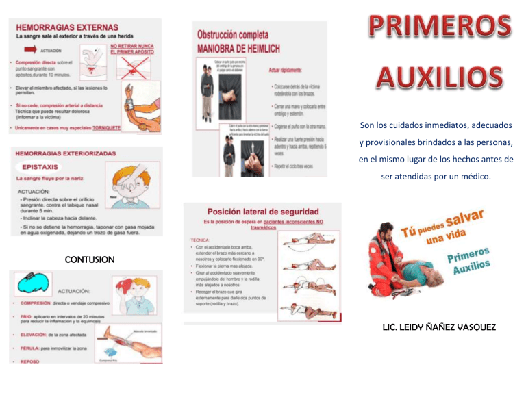 TRIPTICO PRIMEROS AUXILIOS