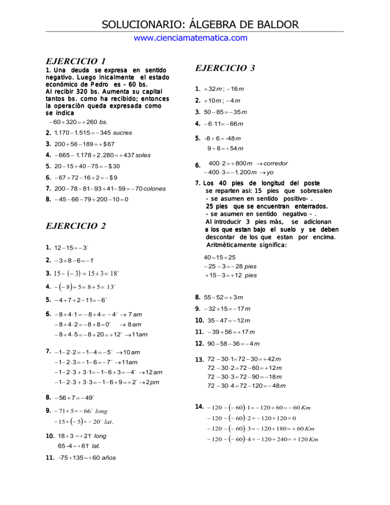 Solucionario lgebra De Baldor