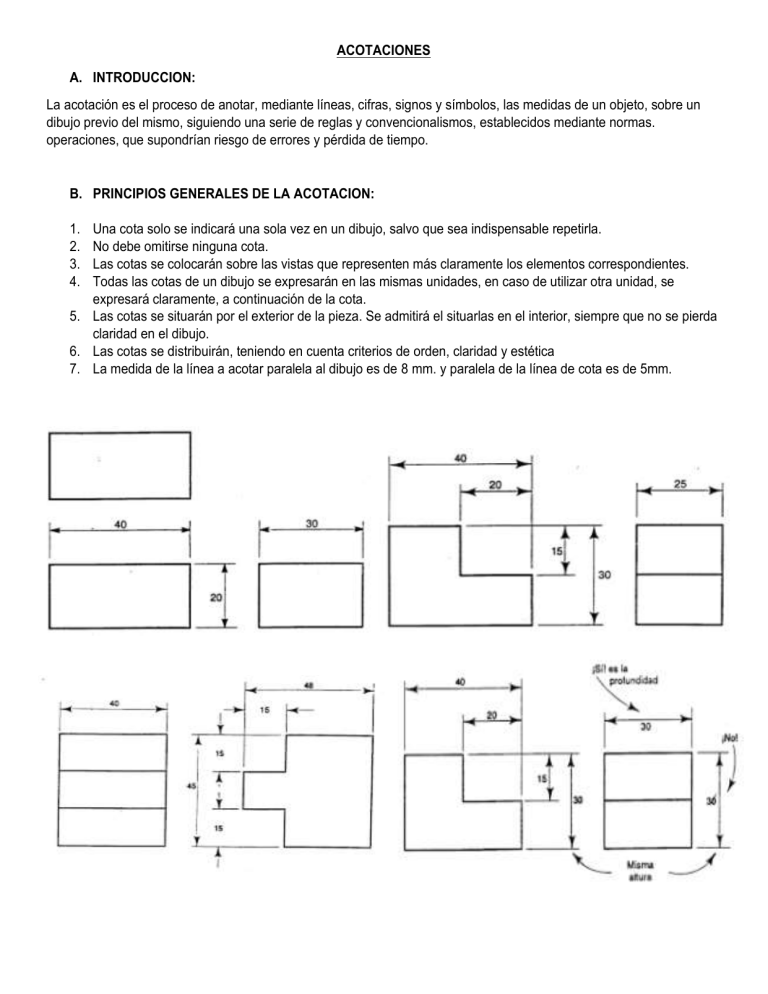 Acotaciones en Dibujo Técnico: Guía y Principios