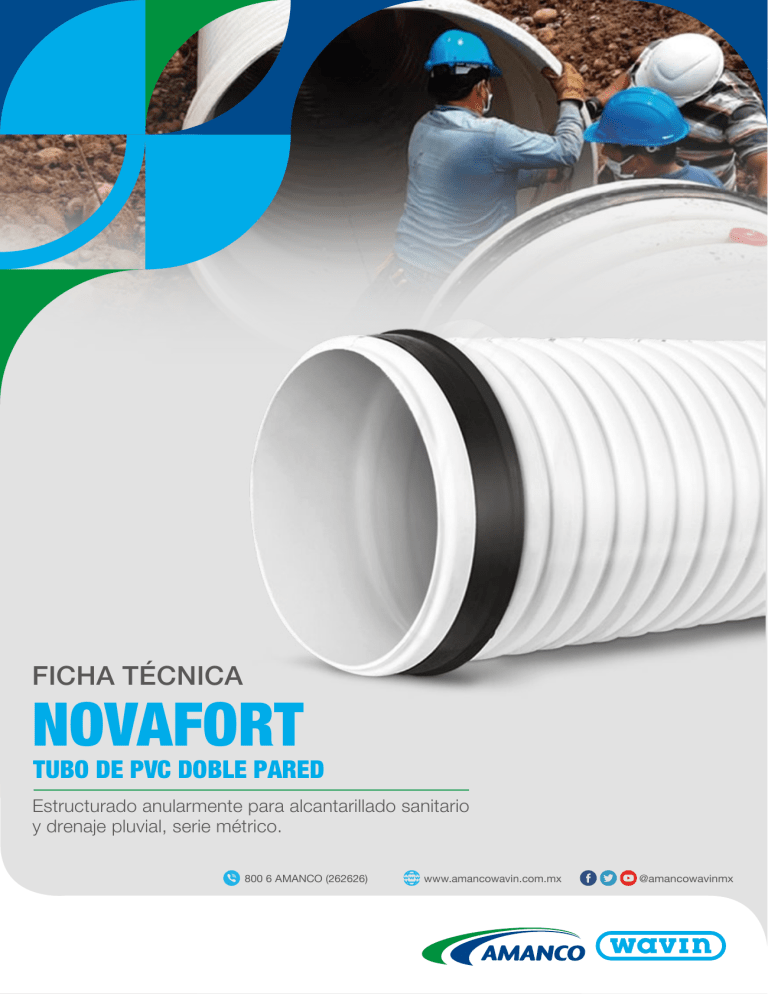 Ficha Técnica NOVAFORT: Tubo PVC Doble Pared para Alcantarillado
